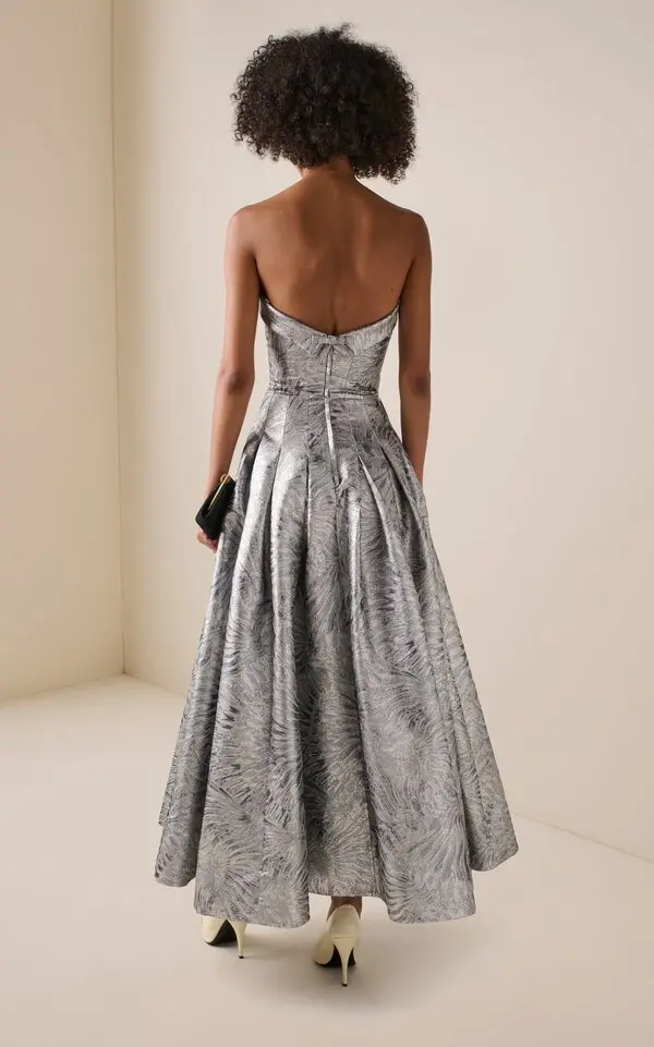 Zuhair Murad Heavy Jacquard Ankle Dress