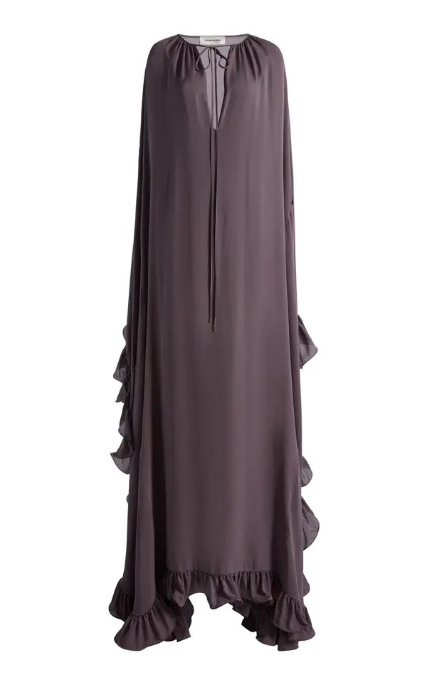 Zuhair Murad Georgette Kaftan With Ruffles