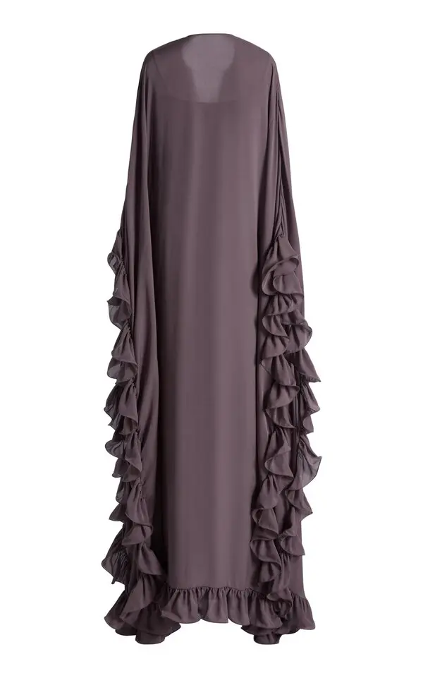 Zuhair Murad Georgette Kaftan With Ruffles