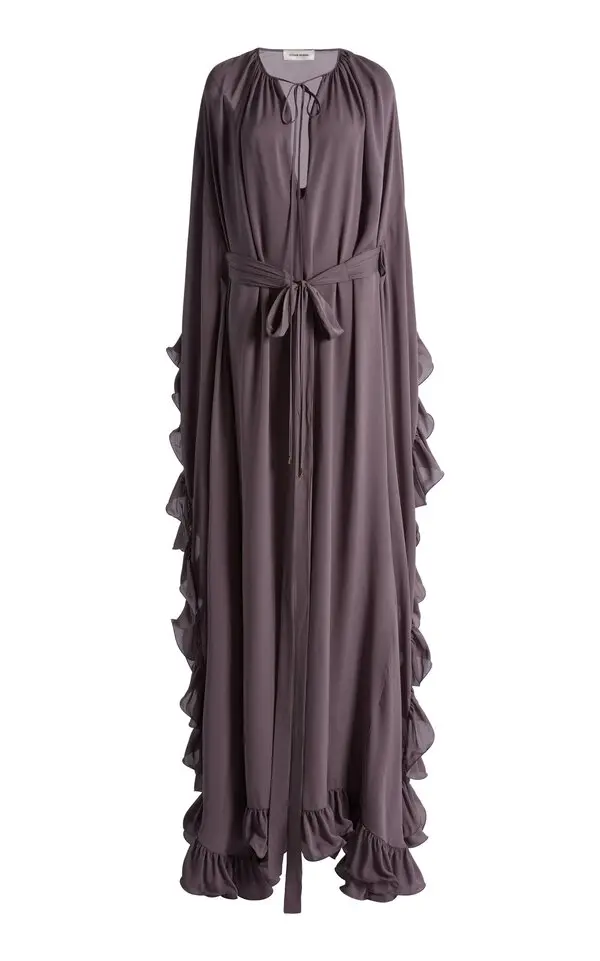 Zuhair Murad Georgette Kaftan With Ruffles