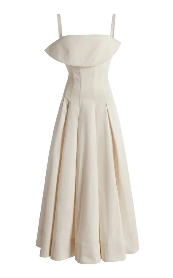Zuhair Murad Gabardine Midi Dress - White