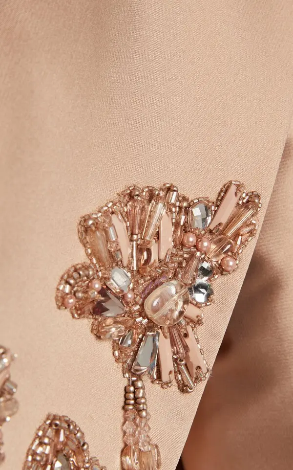 Zuhair Murad Mikado Embroidered Short Jacket