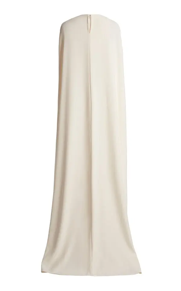 Zuhair Murad Light Cady Long Cape Dress