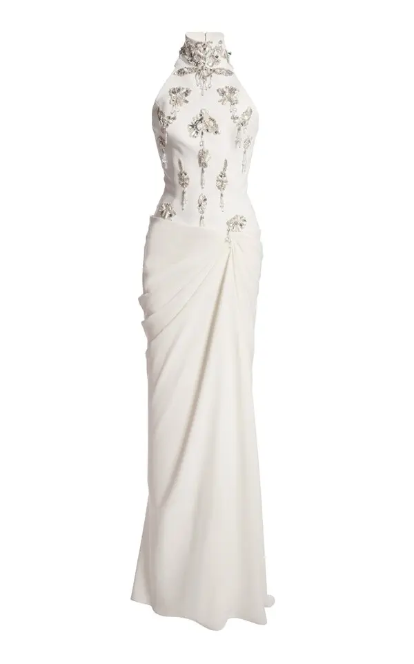 Zuhair Murad Embroidered Halter Neck Gown