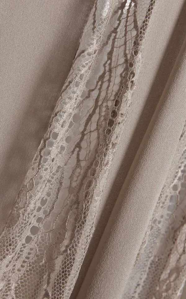 Zuhair Murad Georgette Lace Halter Long Dress