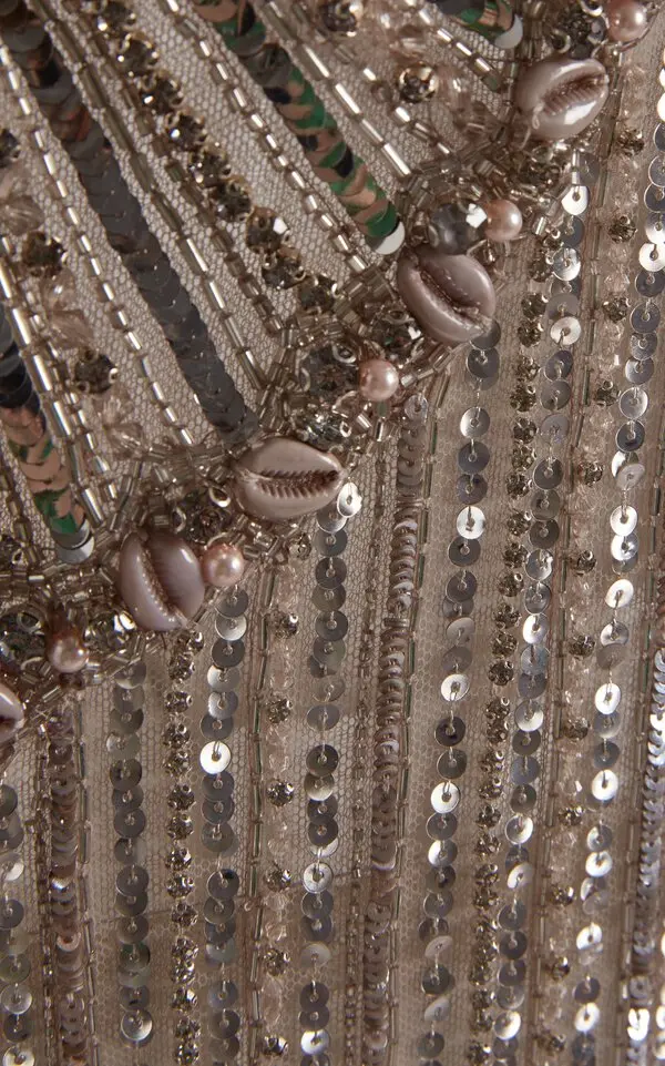 Zuhair Murad Embroidered Long Sleeve Gown