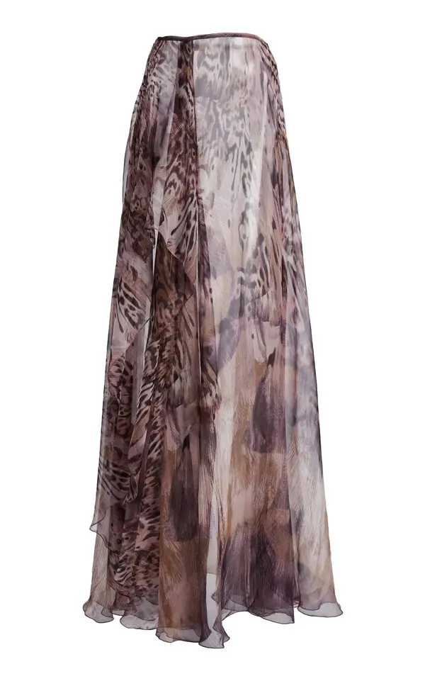 Zuhair Murad Chiffon Guppy Long Skirt