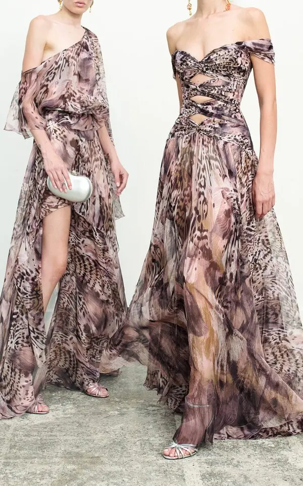 Zuhair Murad Chiffon Guppy Long Skirt