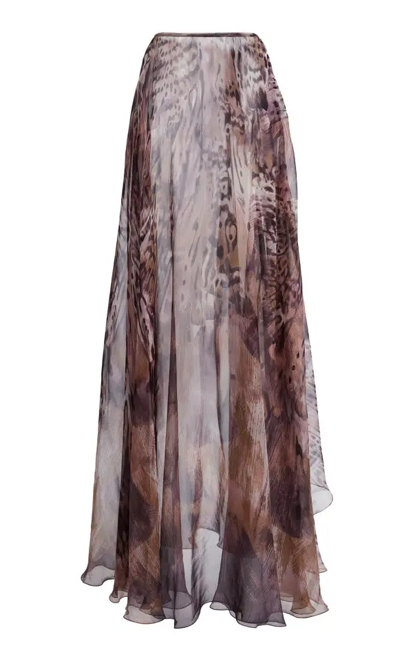 Zuhair Murad Chiffon Guppy Long Skirt