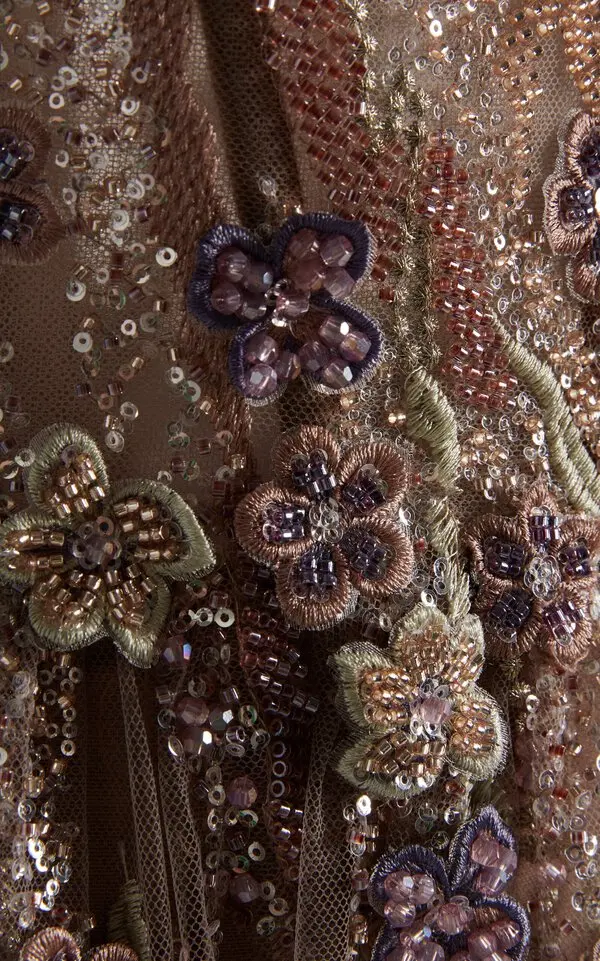 Zuhair Murad Tulle Embroidered Long Dress