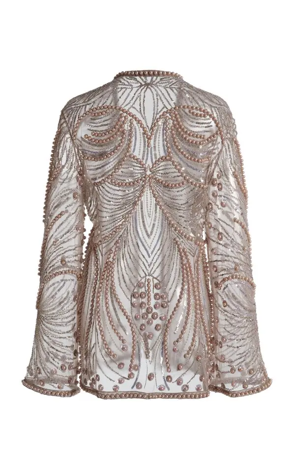 Zuhair Murad Tulle Algua Embroidered Jacket