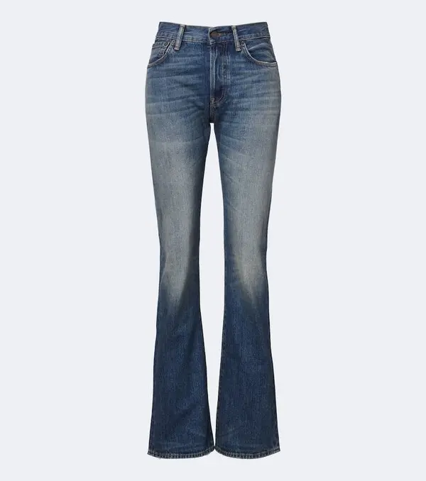 Acne Studios Faded Bootcut Jeans - Mid Blue