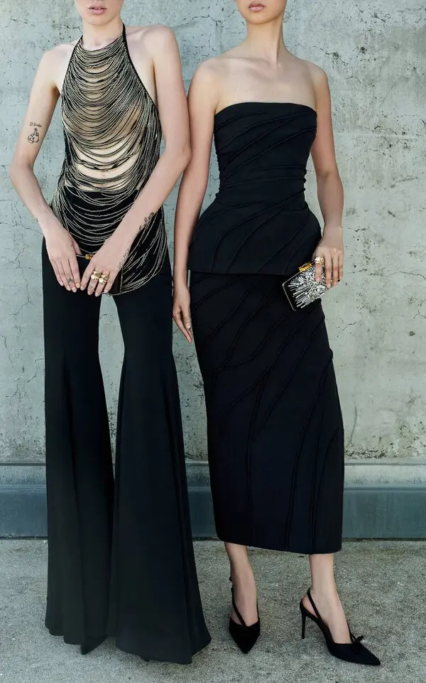 Zuhair Murad Heavy Cady Corst Top With Pintucks