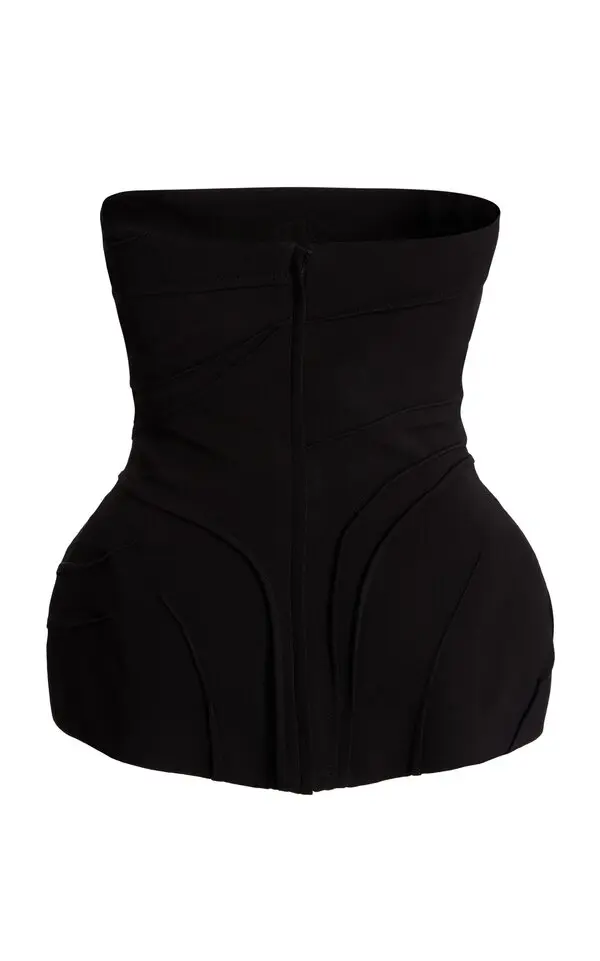 Zuhair Murad Heavy Cady Corst Top With Pintucks