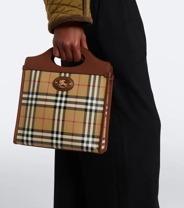 Burberry Check Medium Top-handle Bag