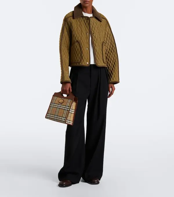 Burberry Check Medium Top-handle Bag
