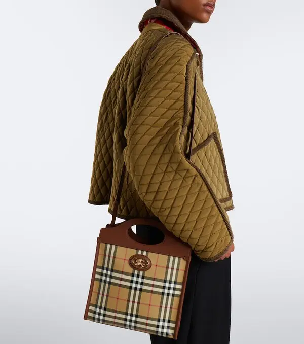 Burberry Check Medium Top-handle Bag