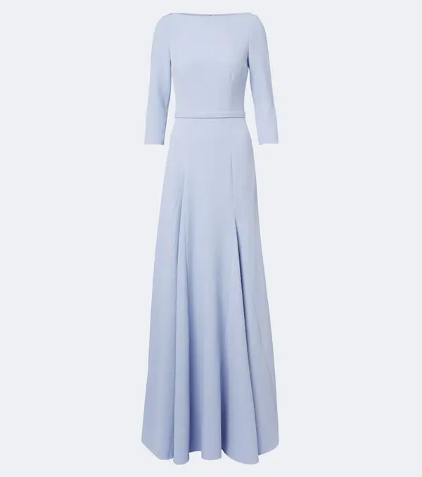 Safiyaa Emilia Crepe Gown - Turquoise