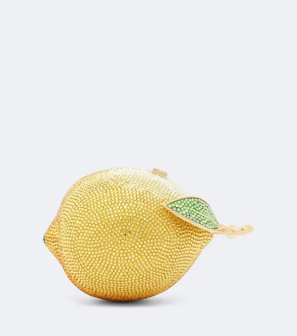 Judith Leiber Embellished Lemon Clutch - Yellow