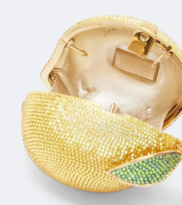 Judith Leiber Embellished Lemon Clutch - Yellow