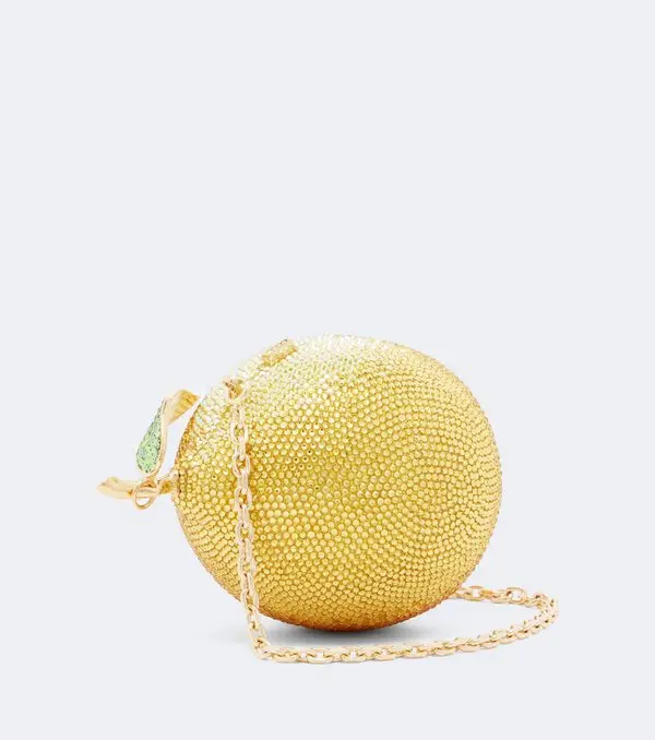 Judith Leiber Embellished Lemon Clutch - Yellow