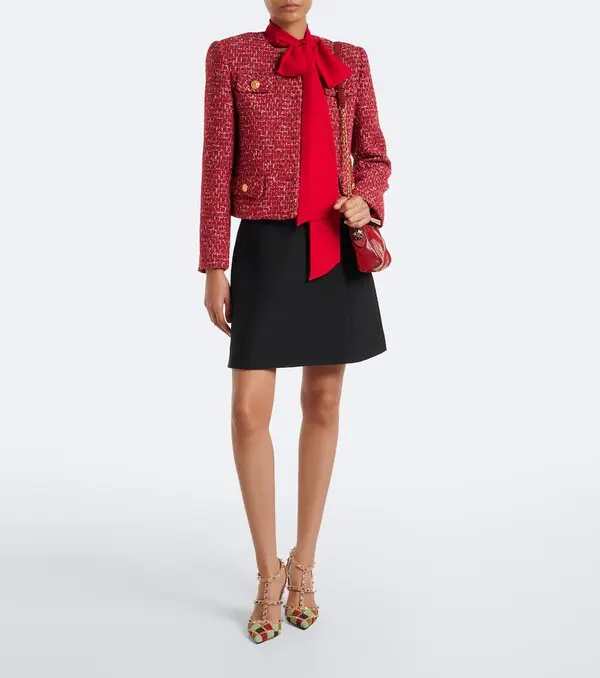 Valentino Garavani Rockstud Patchwork Suede And Leather Pumps