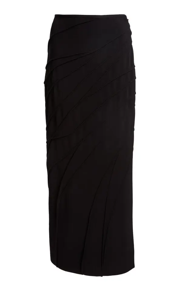 Zuhair Murad Heavy Cady Tube Skirt With Pintucks - Black
