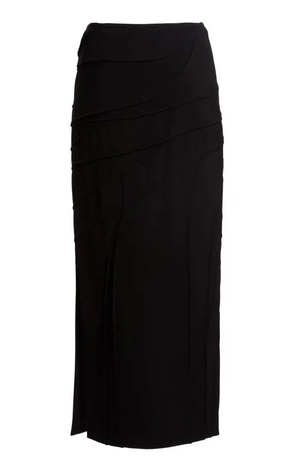 Zuhair Murad Heavy Cady Tube Skirt With Pintucks