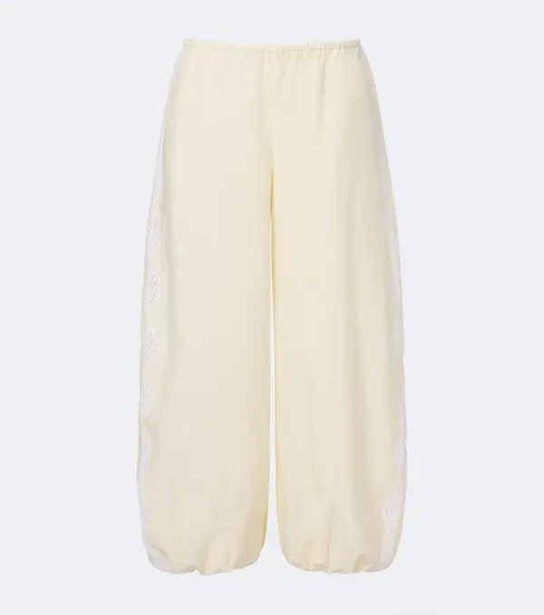 Posse Tabitha Embroidered Balloon Pants - Yellow