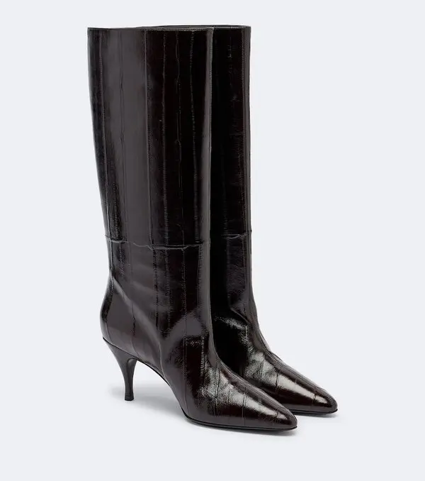 HERBERT LEVINE Silhouette Leather Knee-high Boots