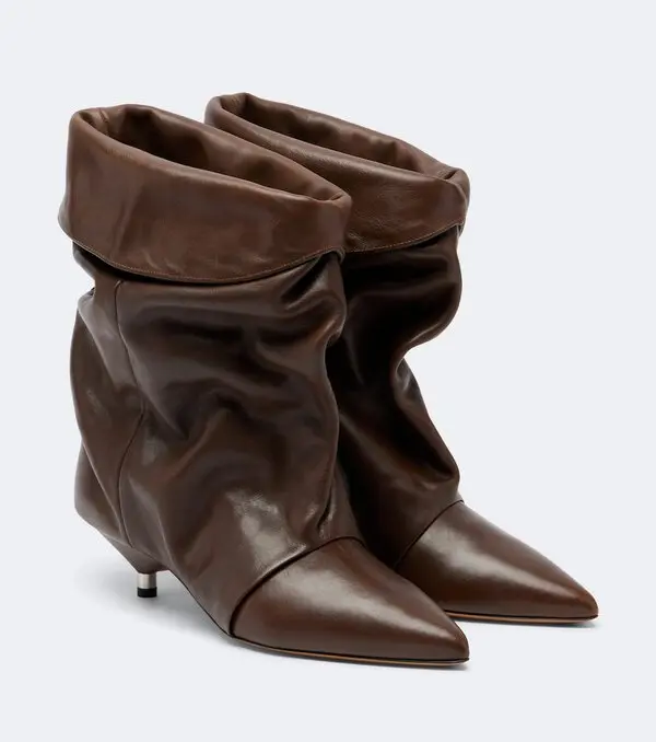Isabel Marant Étoile Edrik Leather Ankle Boots - Brown