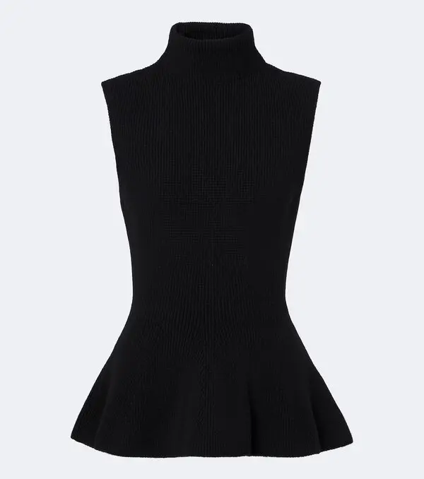 RÓHE Wool And Cashmere Ribbed Turtleneck Top