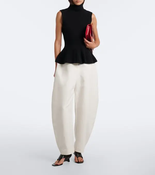 RÓHE Wool And Cashmere Ribbed Turtleneck Top