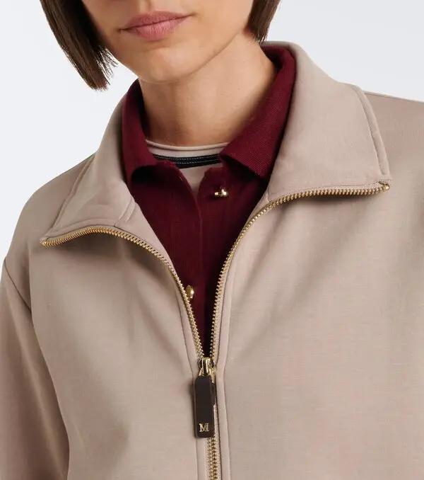 Max Mara Cotton-blend Zip-up Sweatshirt