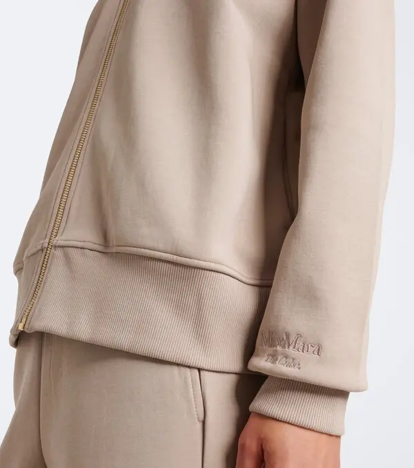 Max Mara Cotton-blend Zip-up Sweatshirt