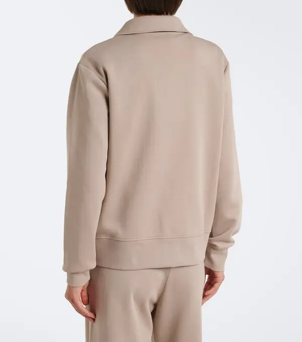 Max Mara Cotton-blend Zip-up Sweatshirt