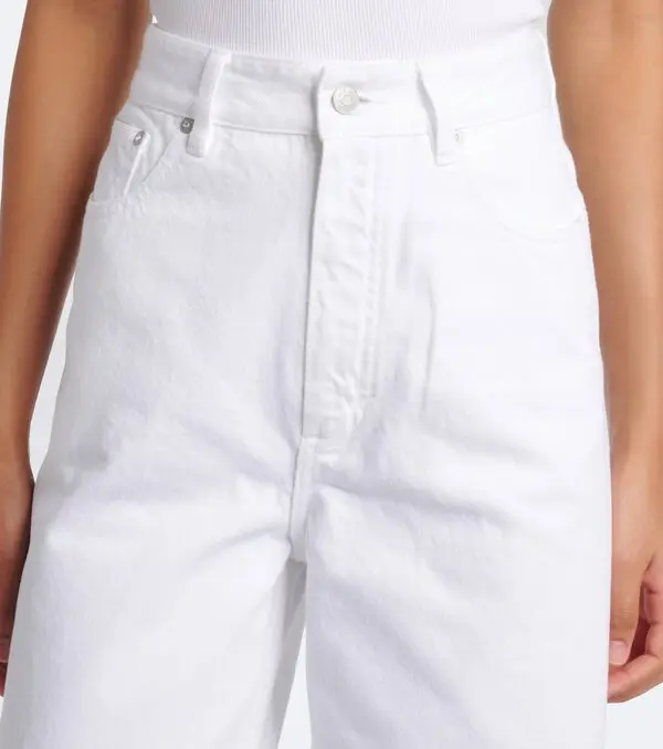 Alaïa Wide-leg Jeans In Blanc