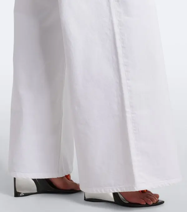 Alaïa Wide-leg Jeans In Blanc