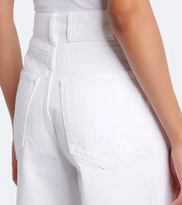 Alaïa Wide-leg Jeans In Blanc