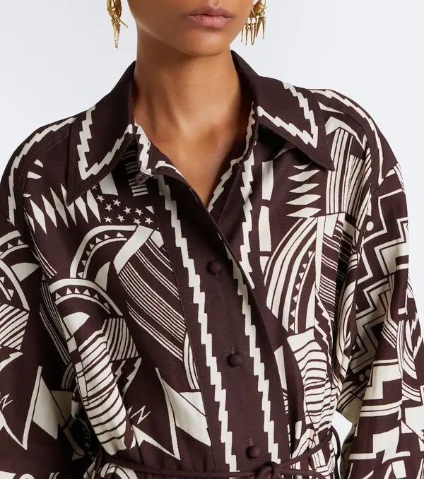 ALEMAIS Lori Printed Shirt Dress