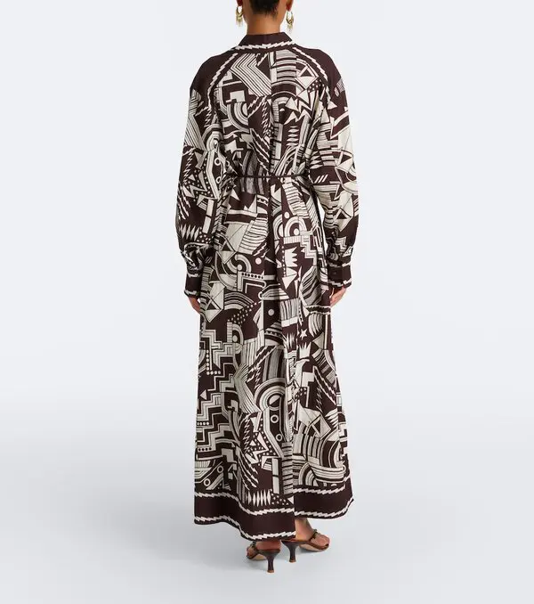 ALEMAIS Lori Printed Shirt Dress