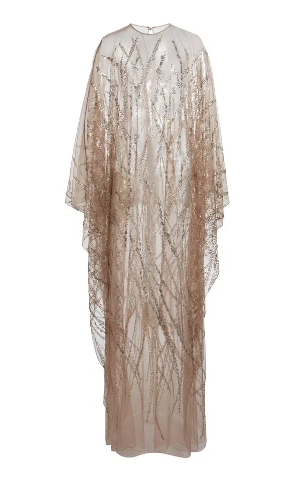 Zuhair Murad Posidonia Stone Embroidered Kaftan