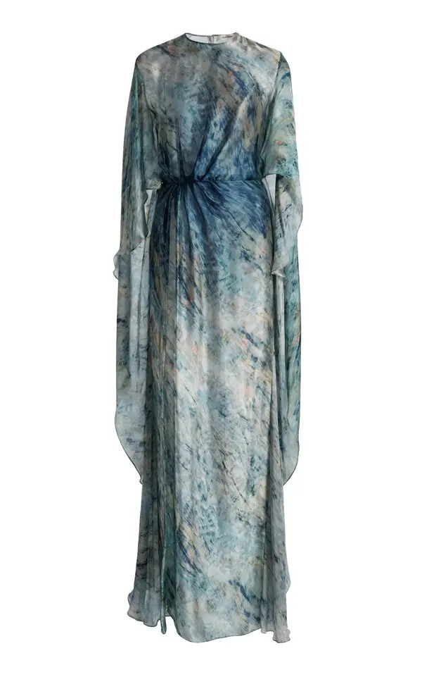 Zuhair Murad Printed Charmeuse Kaftan