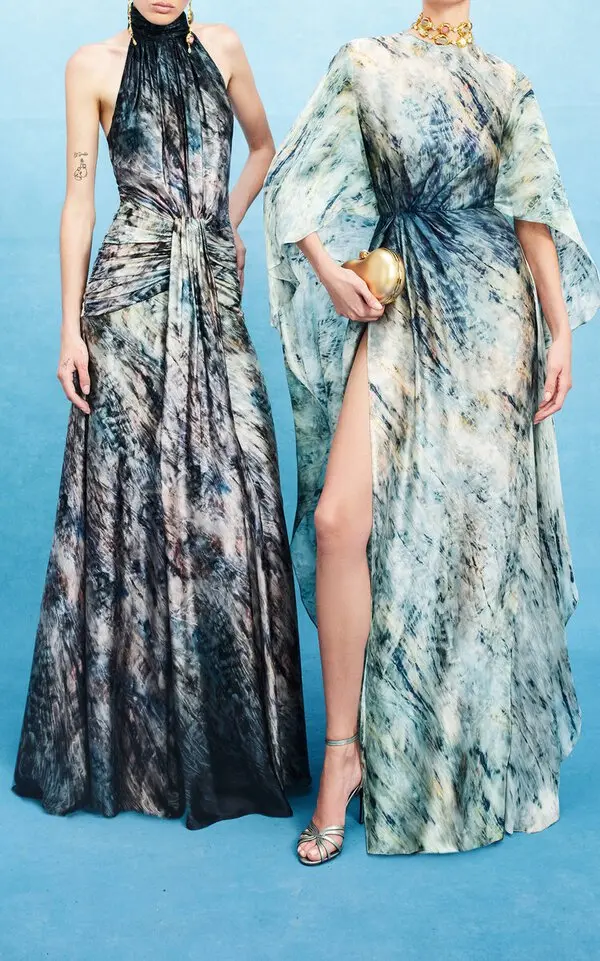 Zuhair Murad Printed Charmeuse Kaftan