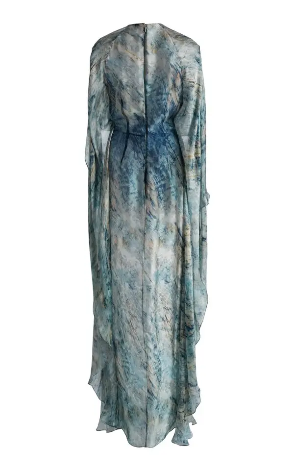 Zuhair Murad Printed Charmeuse Kaftan