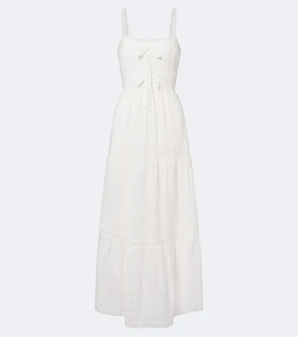 Ulla Johnson Constance Broderie Anglaise Midi Dress - White