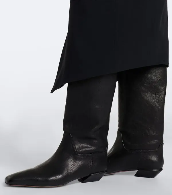 Paris Texas Bettina Leather Knee-high Boots - Black