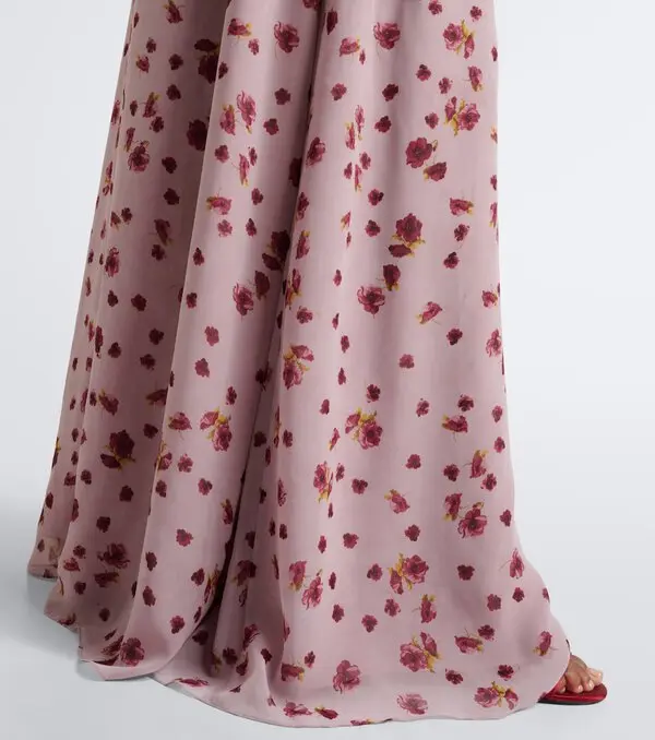 MARKARIAN Morgaine Floral Chiffon Maxi Skirt
