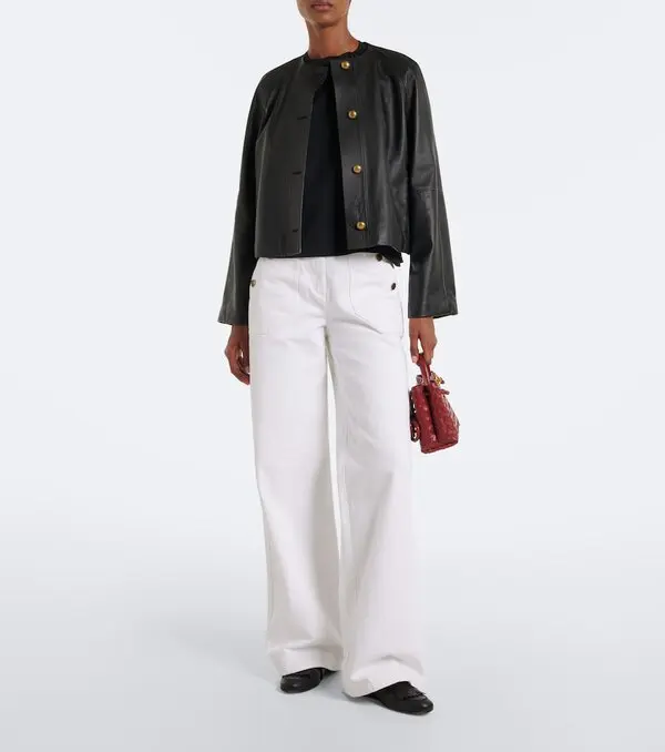 Max Mara Ruffled Cotton Jersey T-shirt - Black