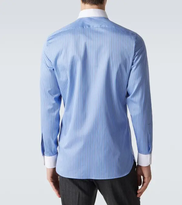 TOM FORD Striped Cotton Satin Shirt
